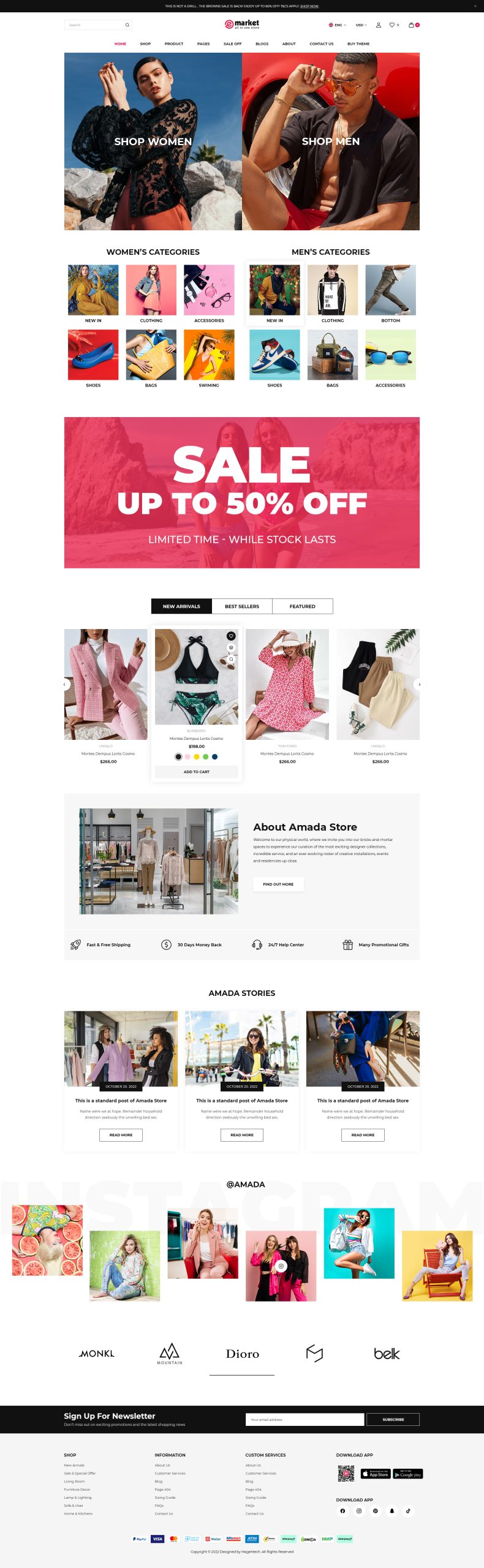 Homepage #48 – Fashion Store – Ready In EMarket – Elementor WordPress ...